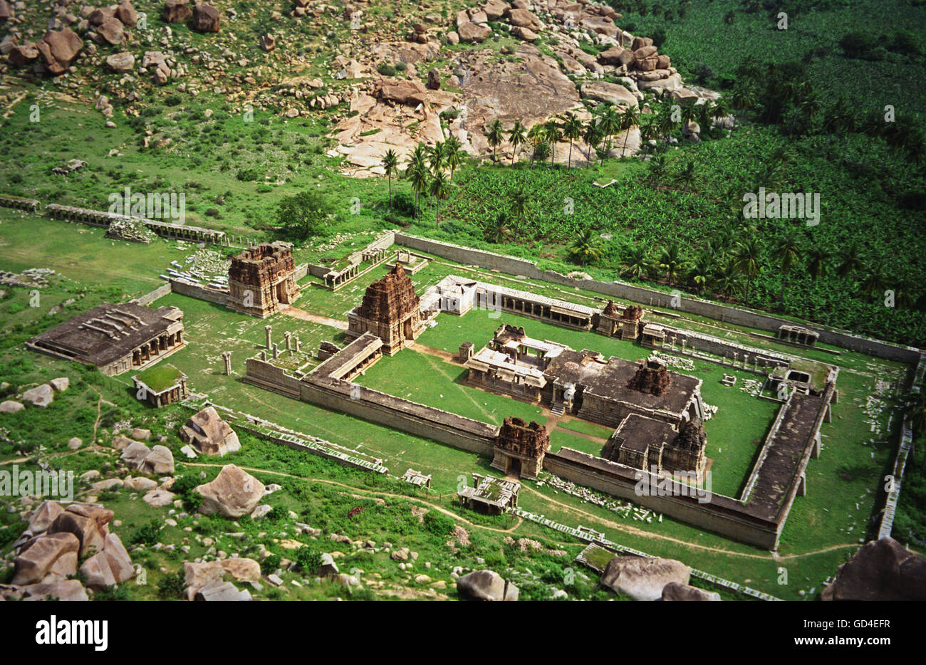 Aerial view of ruins Stock Photo - Alamy