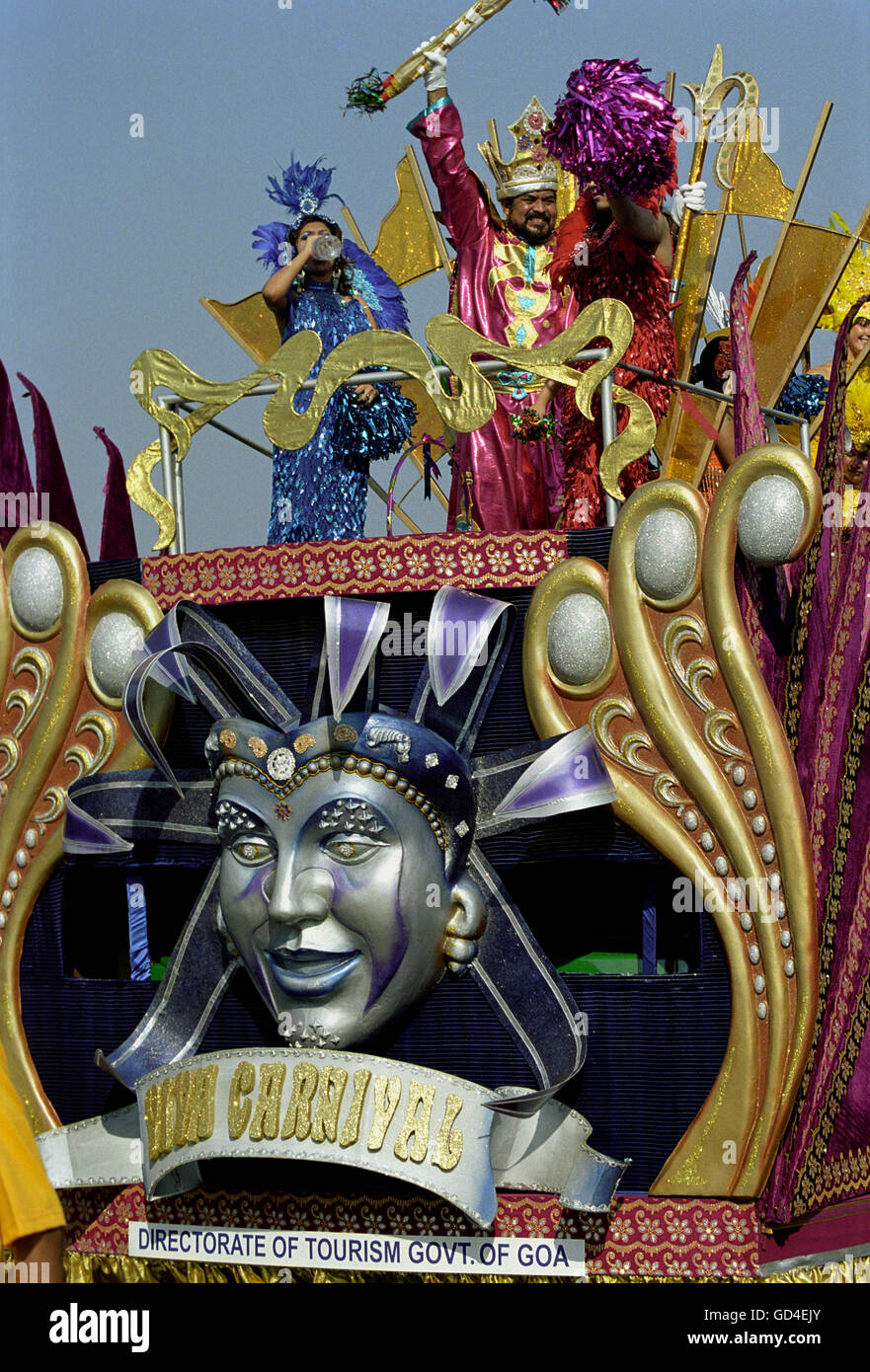 Colourful float at the carnival Stock Photo - Alamy