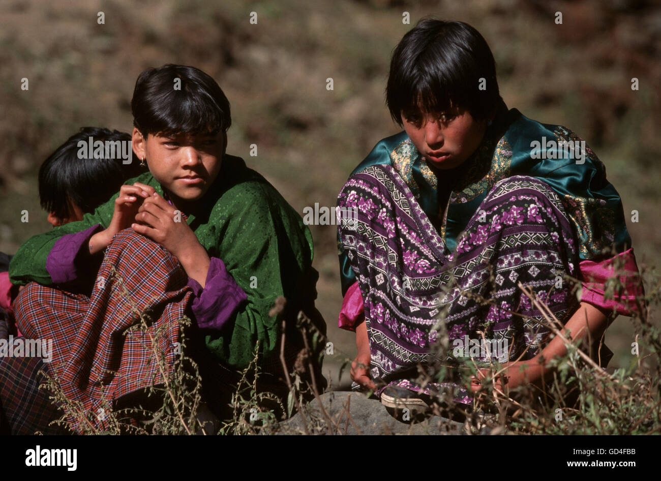 Bhutan rural children hi-res stock photography and images - Alamy