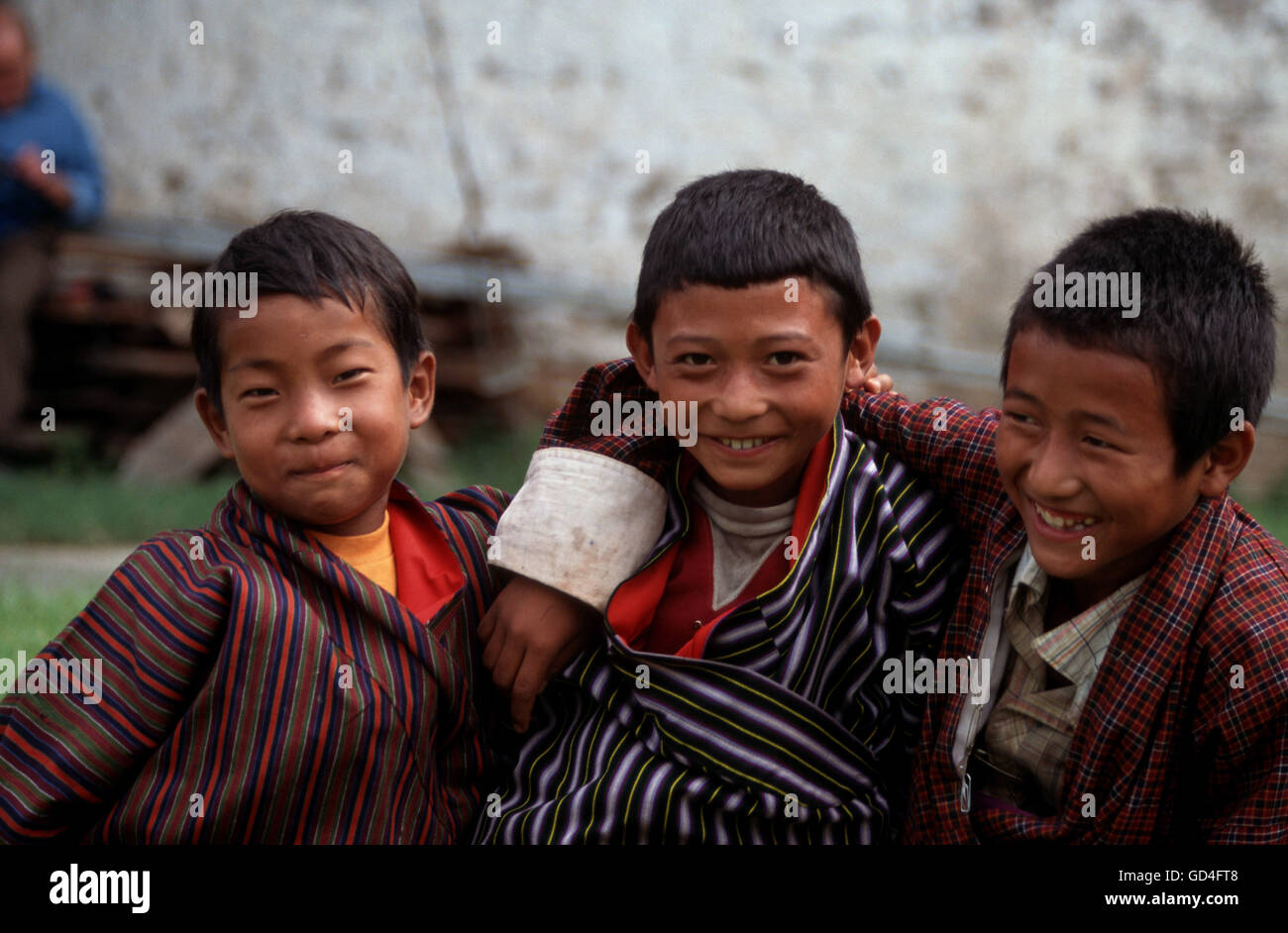 Bhutan children happy hi-res stock photography and images - Alamy