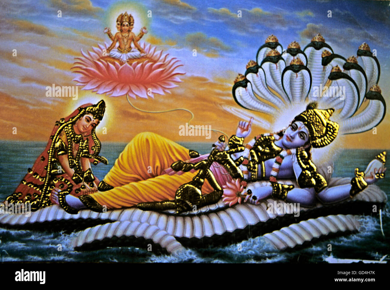 Poster of Vishnu Stock Photo - Alamy