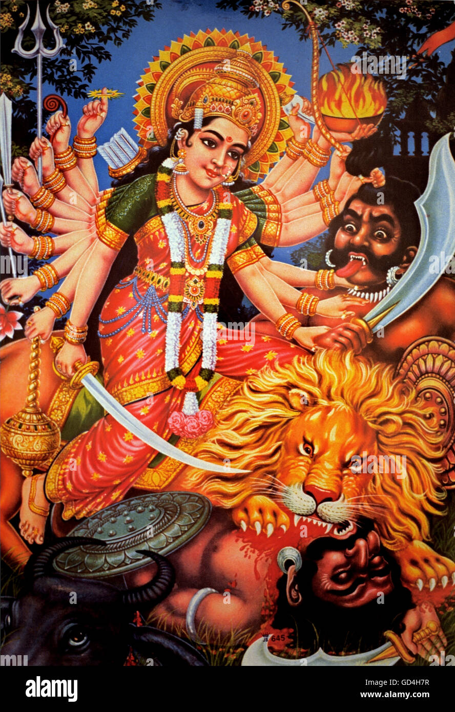 Poster of Durga Stock Photo - Alamy