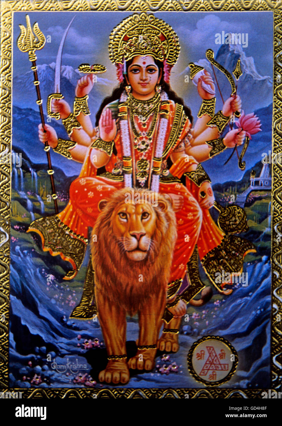 Poster Of Durga Stock Photo - Alamy