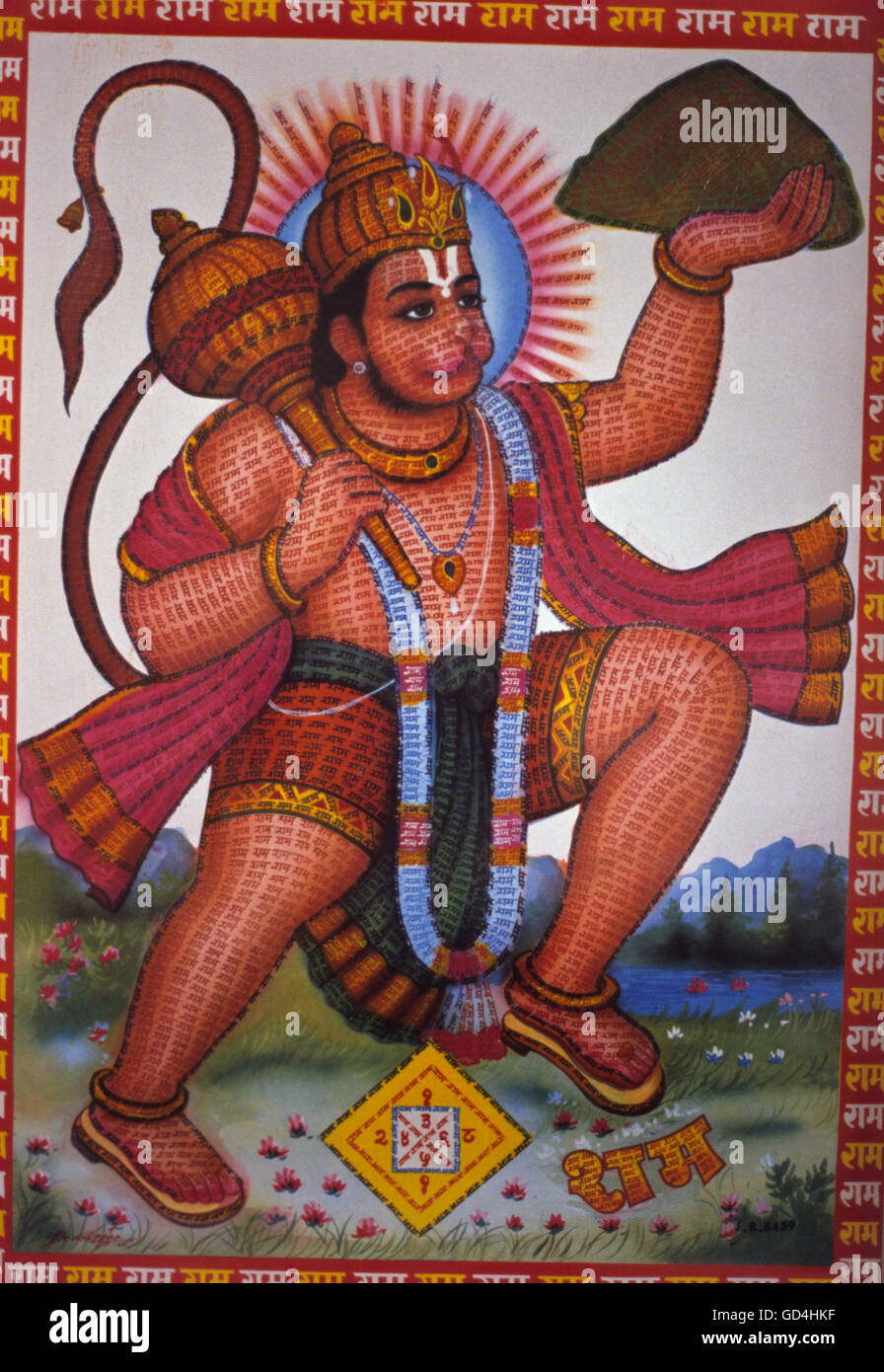 Poster of Hanuman Stock Photo - Alamy