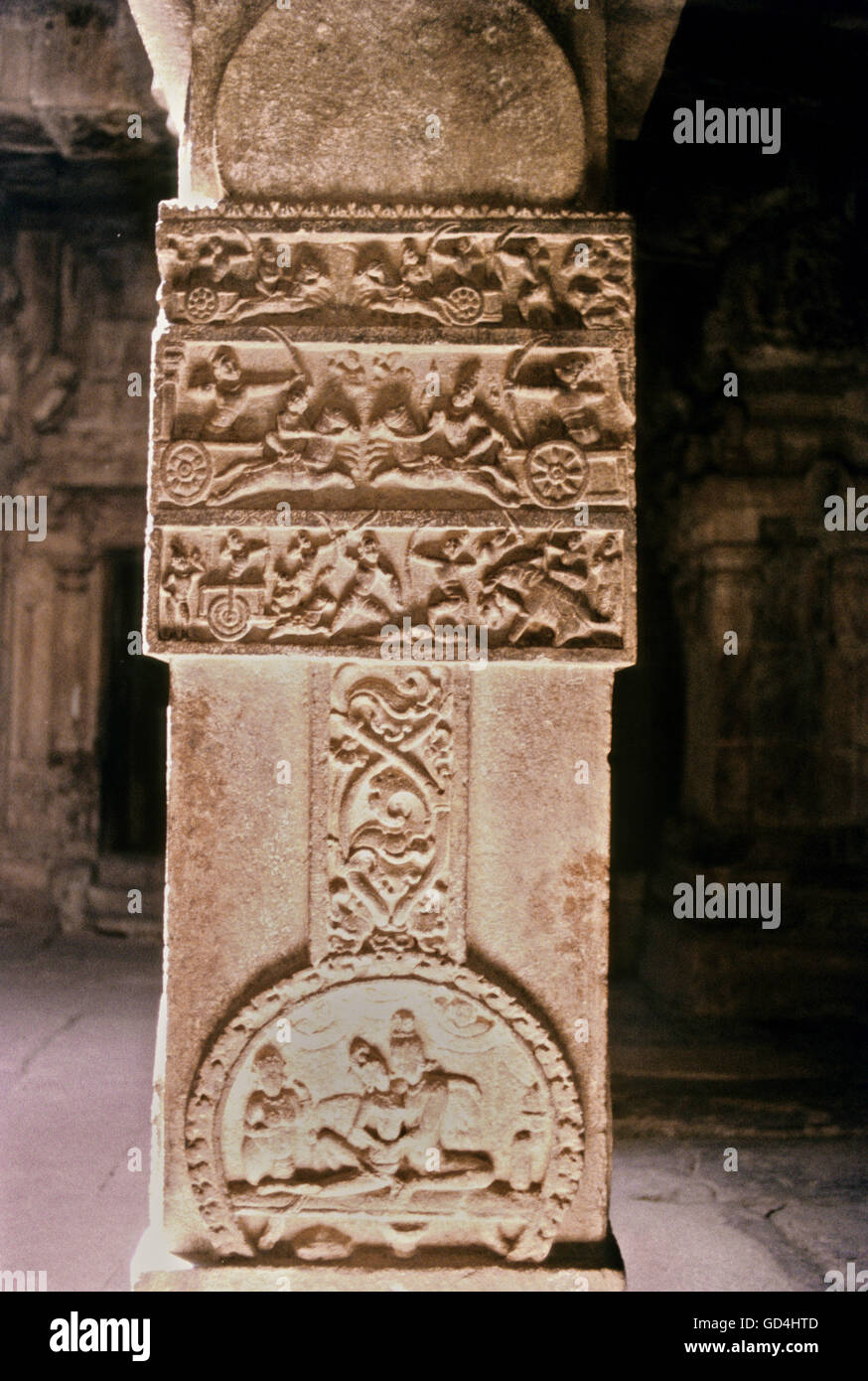 Detail of temple pillar Stock Photo - Alamy