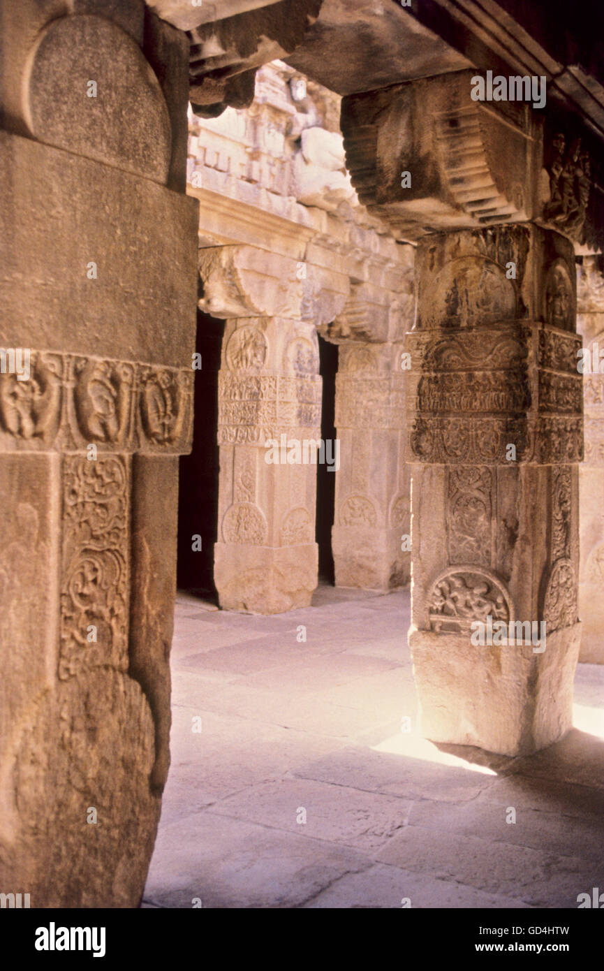 Detail of temple pillar Stock Photo - Alamy