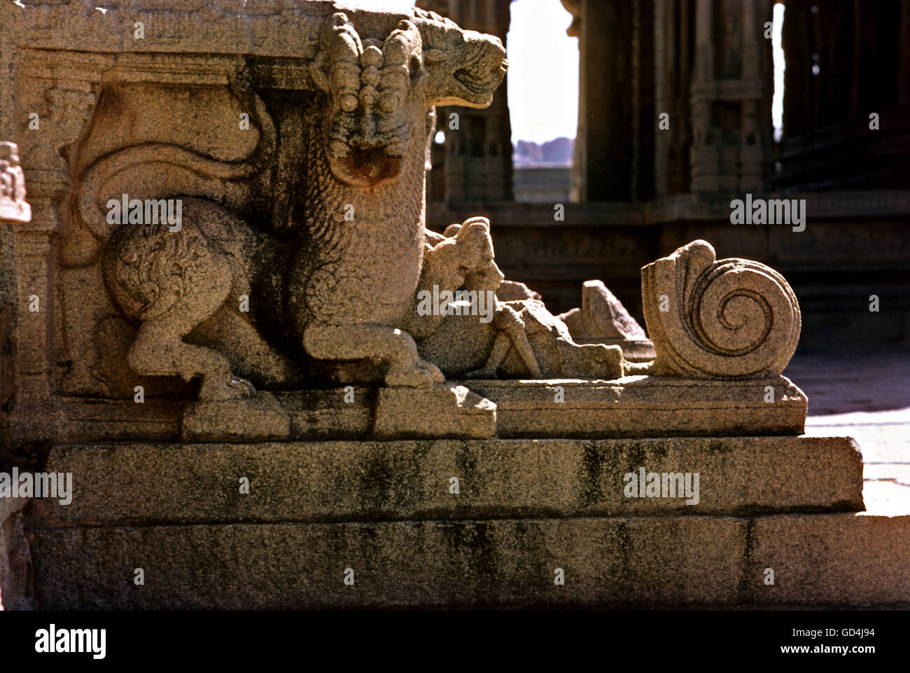 Carving of lion Stock Photo - Alamy