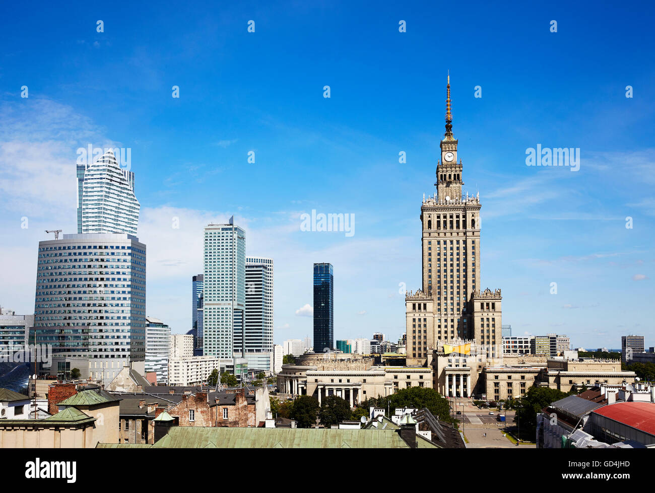 Warsaw skyline color buildings hi-res stock photography and images - Alamy