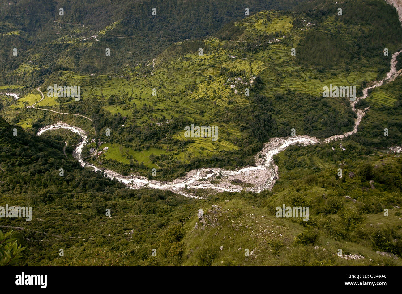 View of valley Stock Photo - Alamy