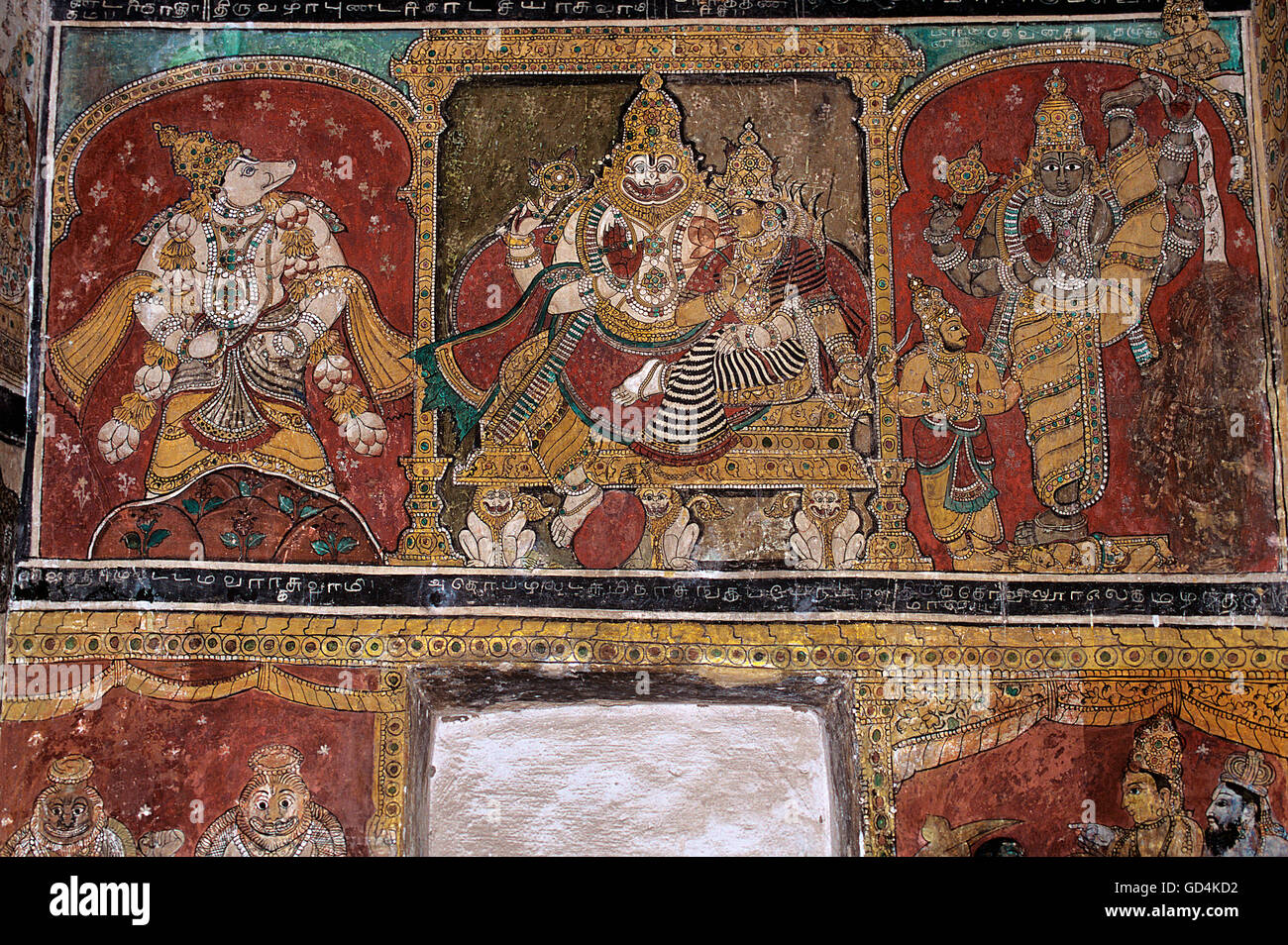 200 year old murals Stock Photo - Alamy