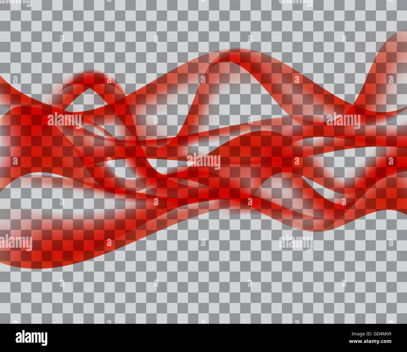 Abstract Wave on Transparent Background. Vector Illustration Stock ...