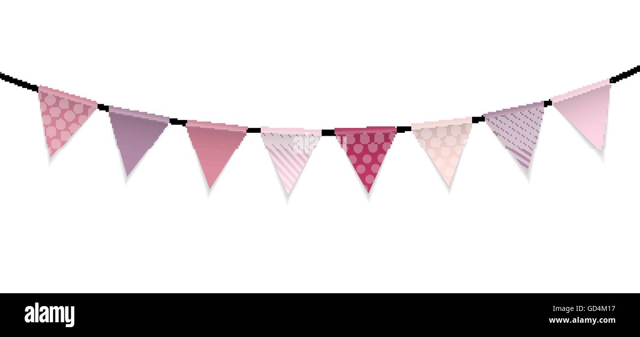 Triangle Papers Flags on White Background Vector Illustration Stock ...