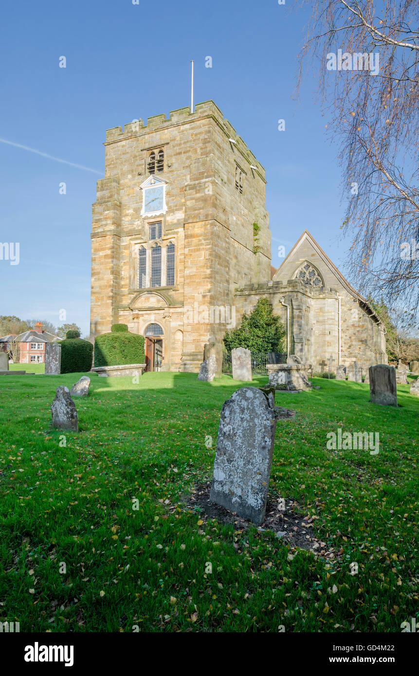 St Mary's church in the pretty village of Goudhurst, Kent, UK Stock ...
