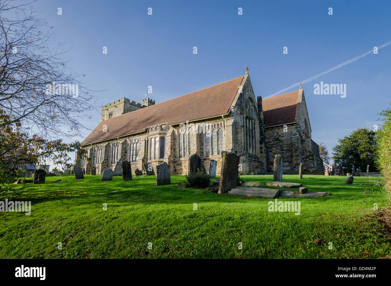 Tower clock st marys church goudhurst church hi-res stock photography ...