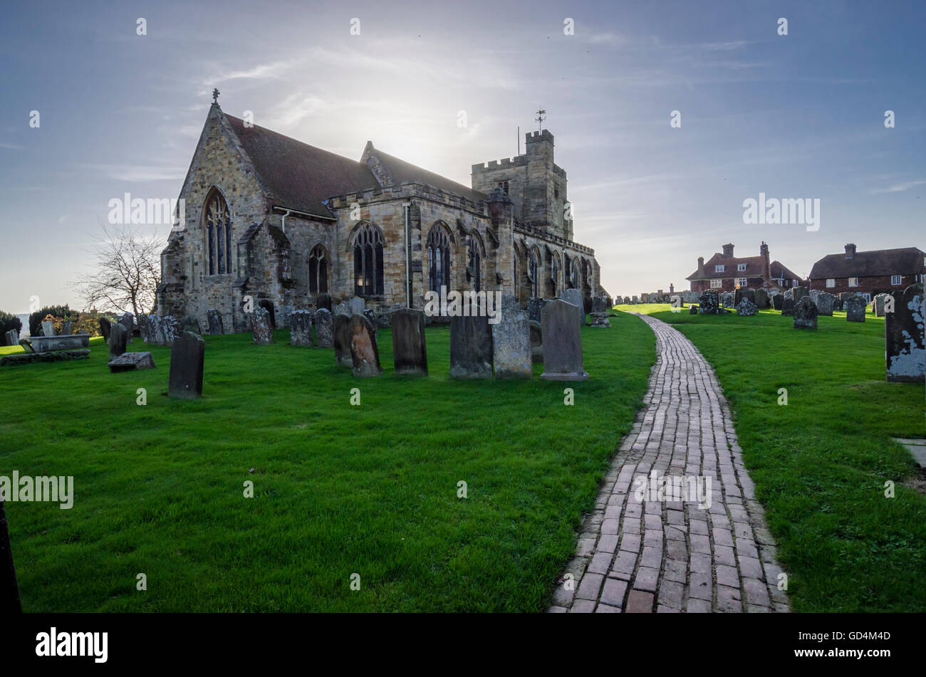 St Mary's church in the pretty village of Goudhurst, Kent, UK Stock ...