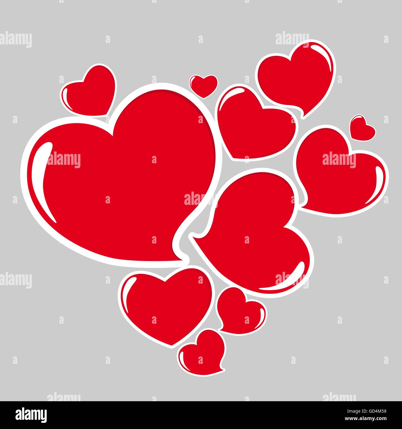 Heart Form Sticker Vector Illustration Stock Vector Image & Art - Alamy
