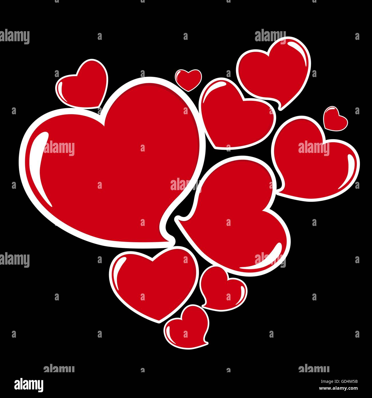 Heart Form Sticker Vector Illustration Stock Vector Image & Art - Alamy