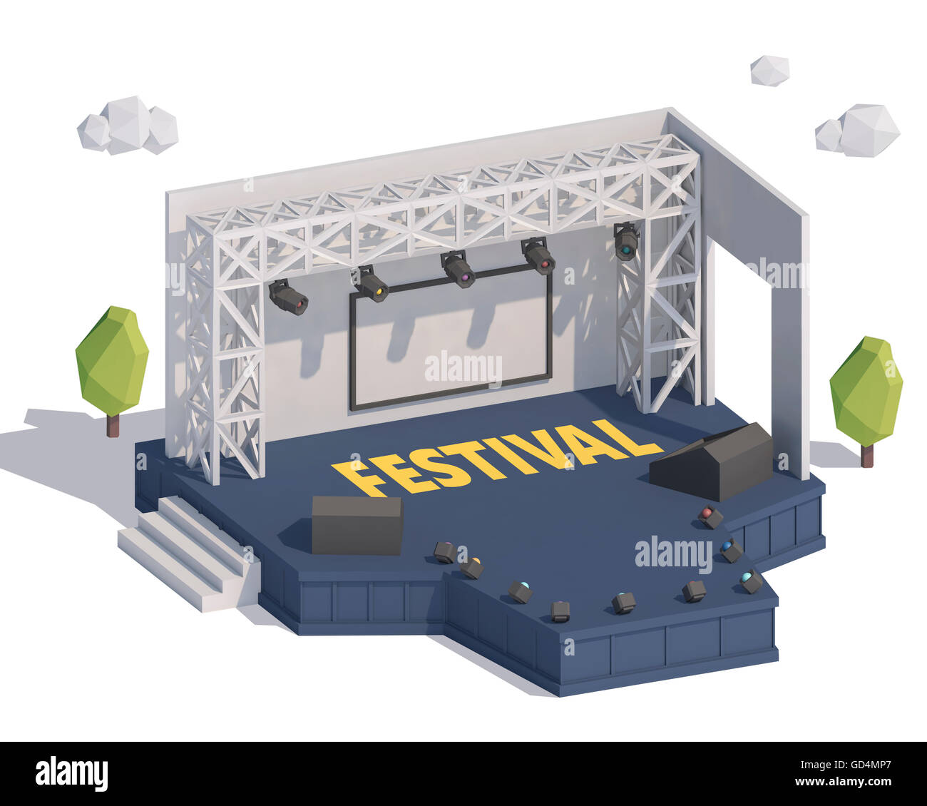 The stage building Cut Out Stock Images & Pictures - Alamy