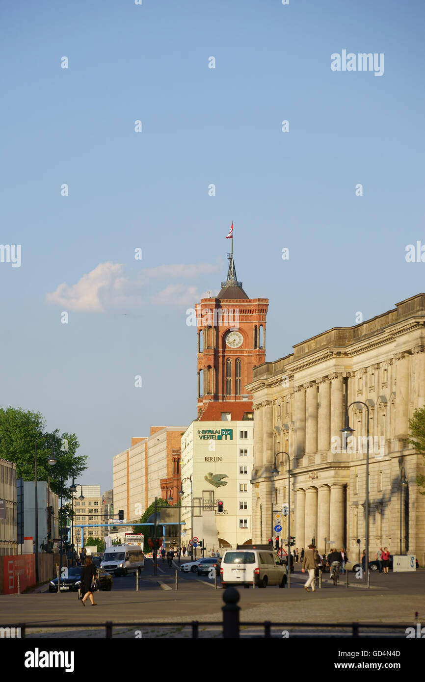 At Red town hall Berlin Stock Photo - Alamy