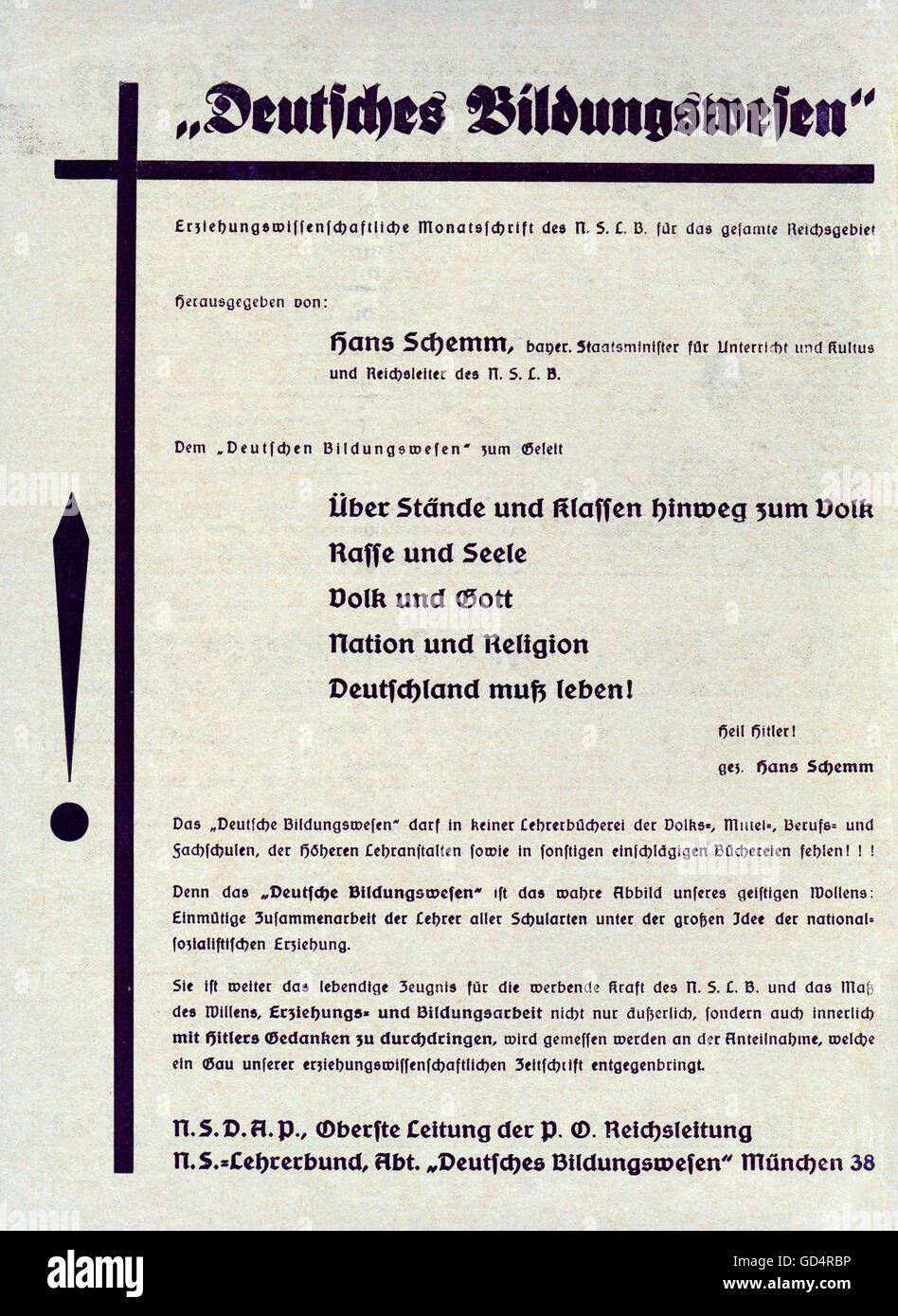 National socialist teachers league nslb hi-res stock photography and ...