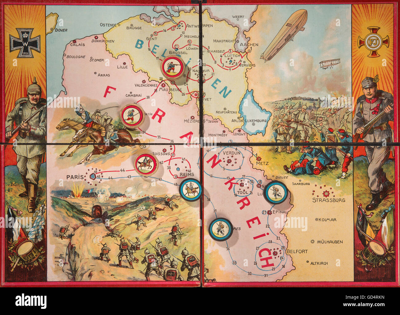 Map western front first world war hi-res stock photography and images ...