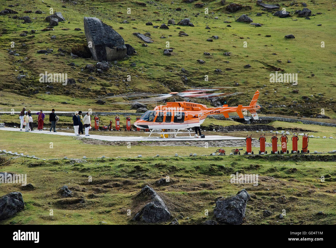 Pawan hans helicopter services hi-res stock photography and images - Alamy