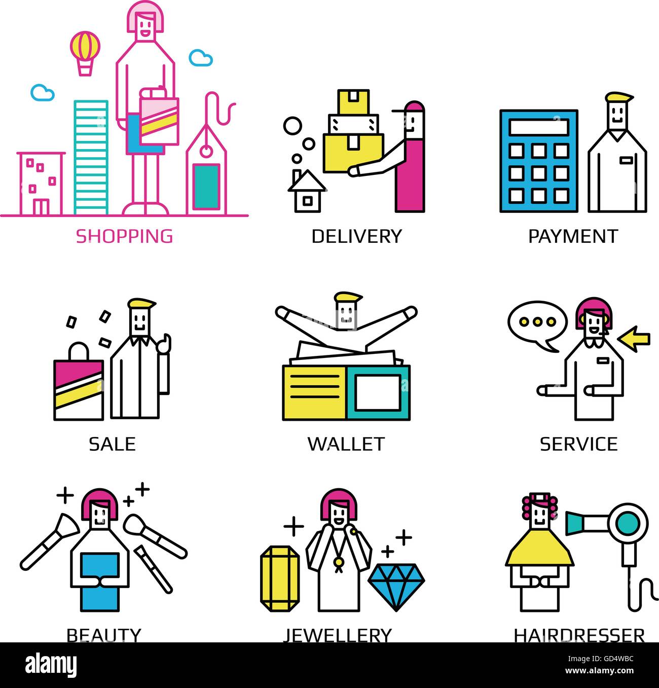 The guitar center Stock Vector Images - Alamy