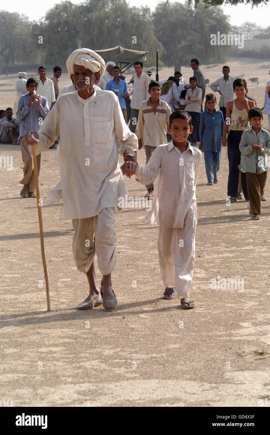 An old man with a boy Stock Photo - Alamy