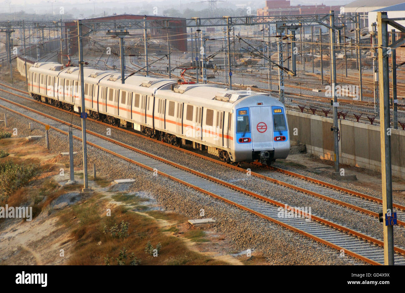 Delhi Metro rail Stock Photo - Alamy