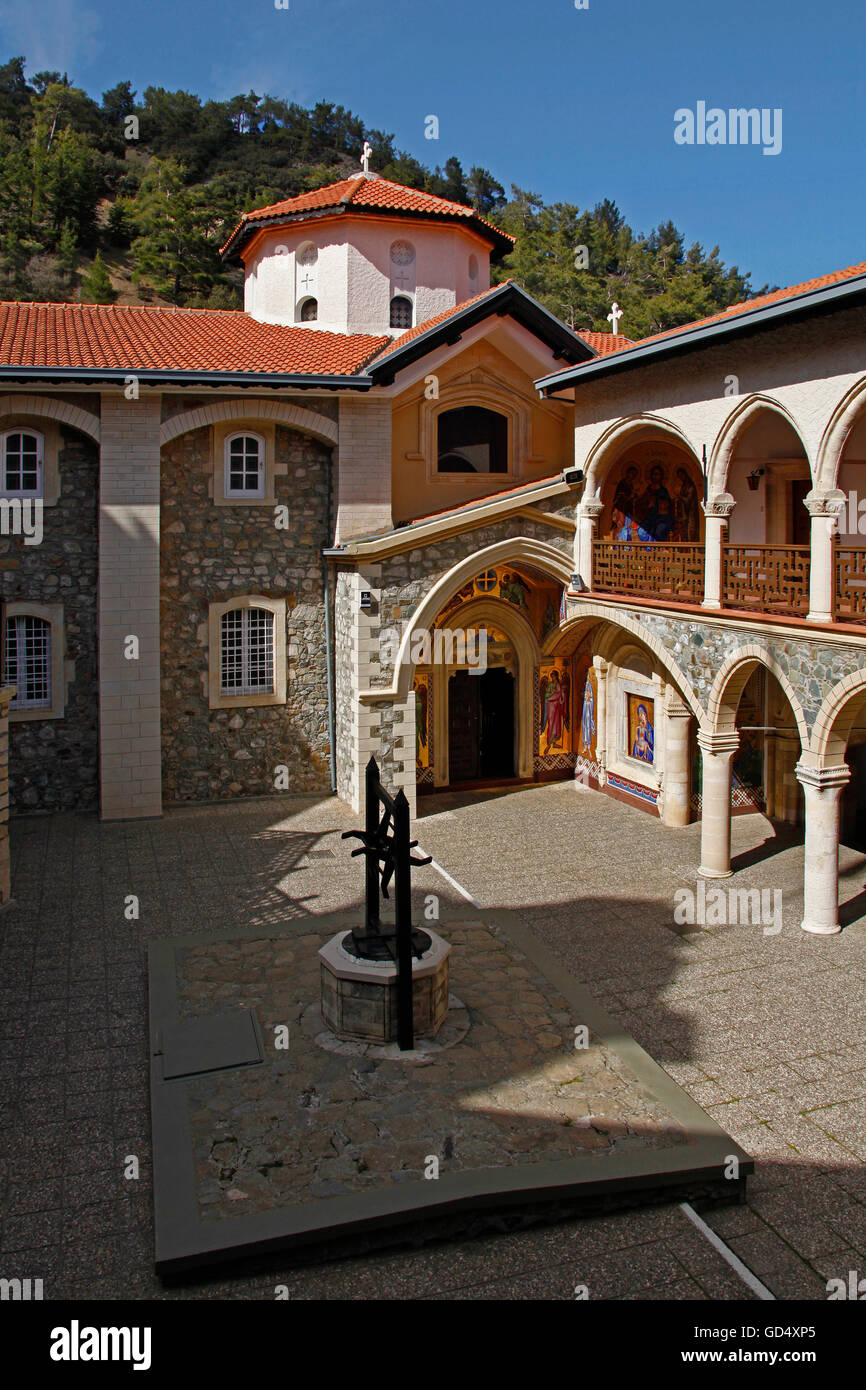 Indoor photograph of the Kykko monastery, Republic of Cyprus Stock ...