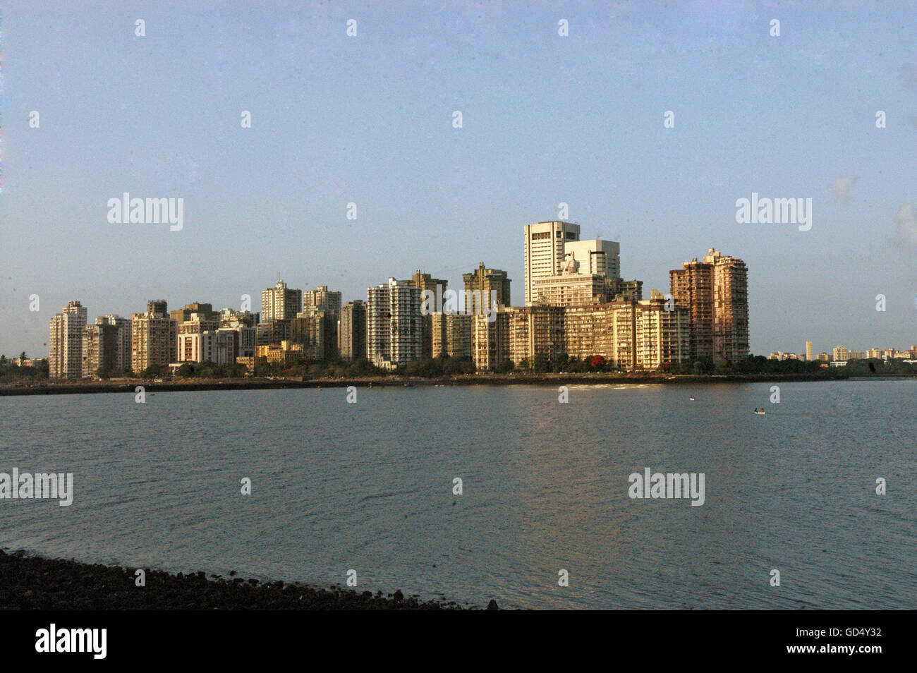 Mumbai skyline from Nariman point Stock Photo - Alamy
