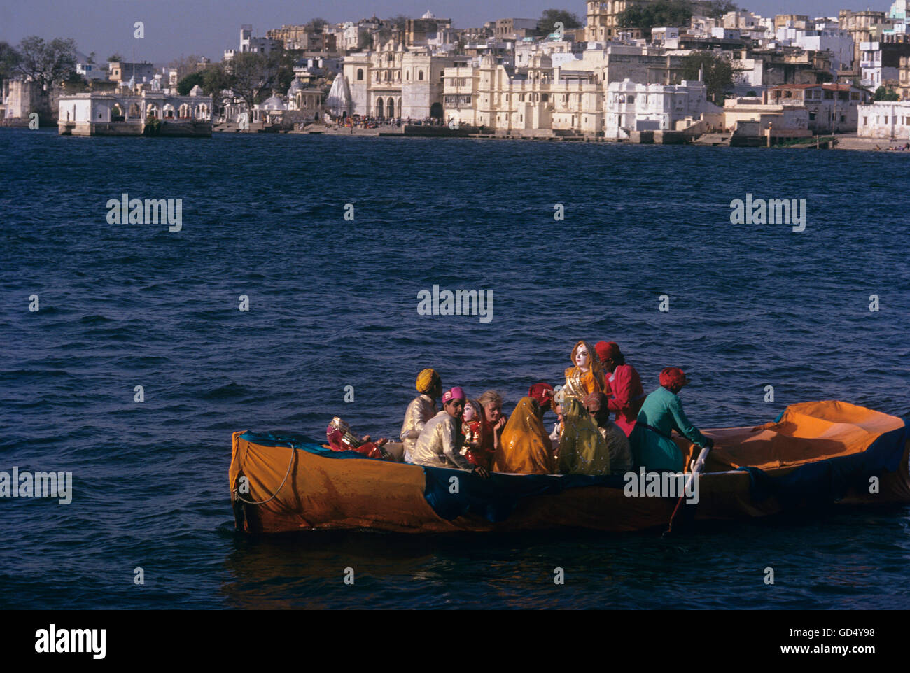 People on a boat Stock Photo - Alamy