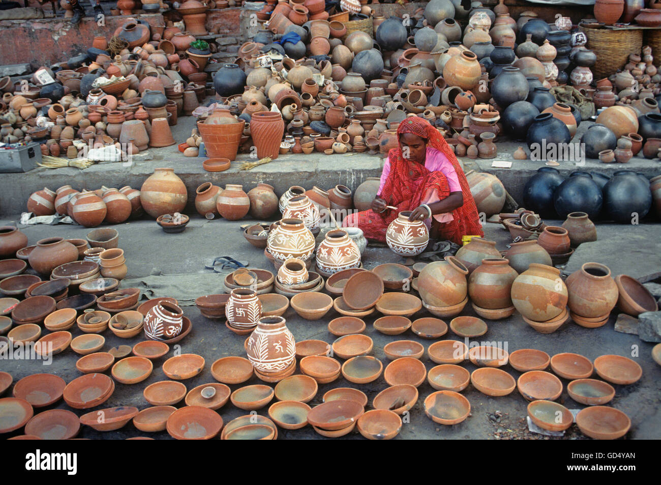 Pots on display Stock Photo - Alamy