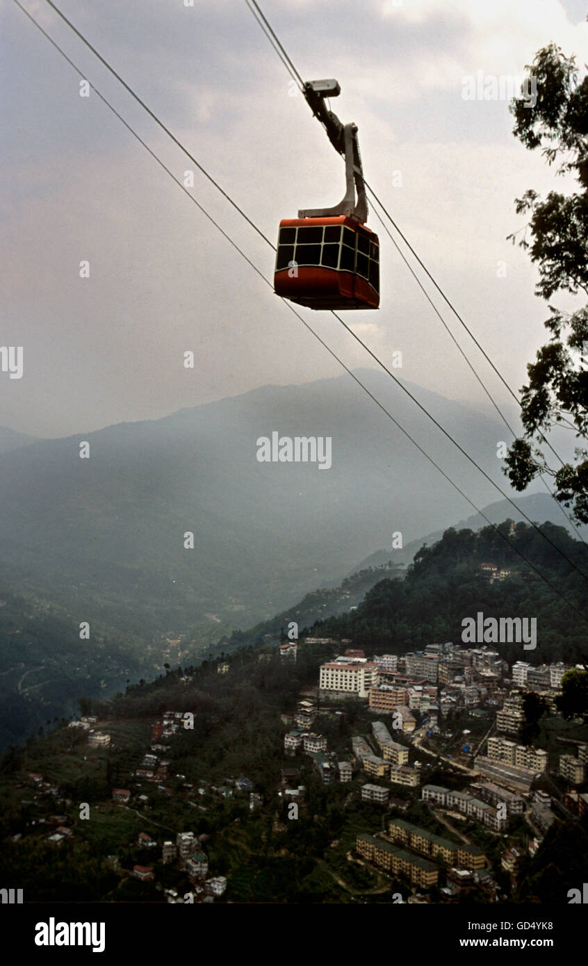 Cable car , Gangtok , Sikkim Stock Photo - Alamy