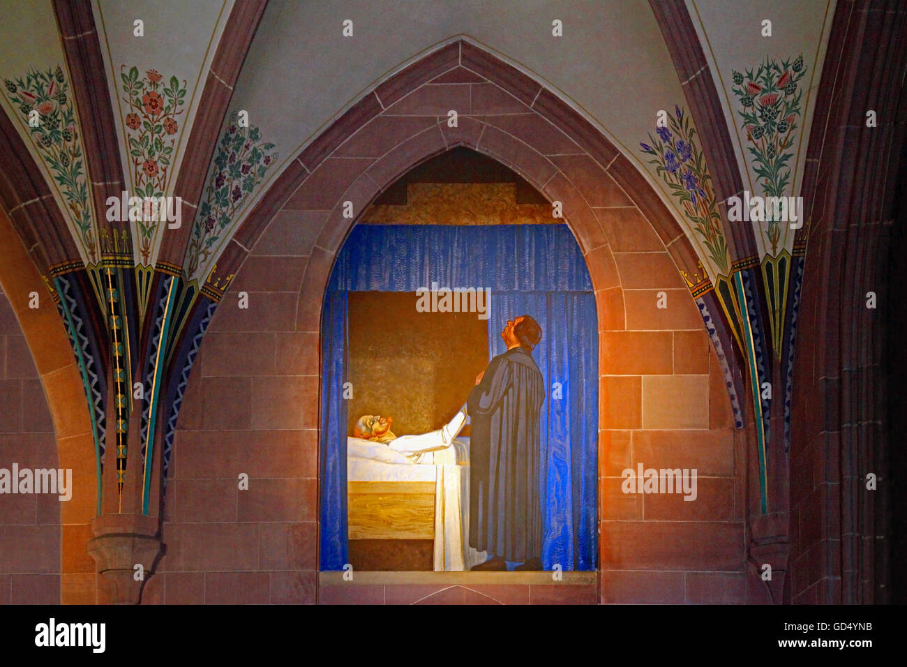 Melanchthon House, Memorial Hall, wall painting created by Prof. August ...