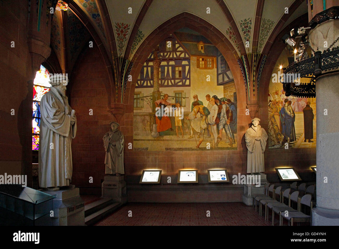 Melanchthon House, Memorial Hall, wall paintings, Reformation Statues ...
