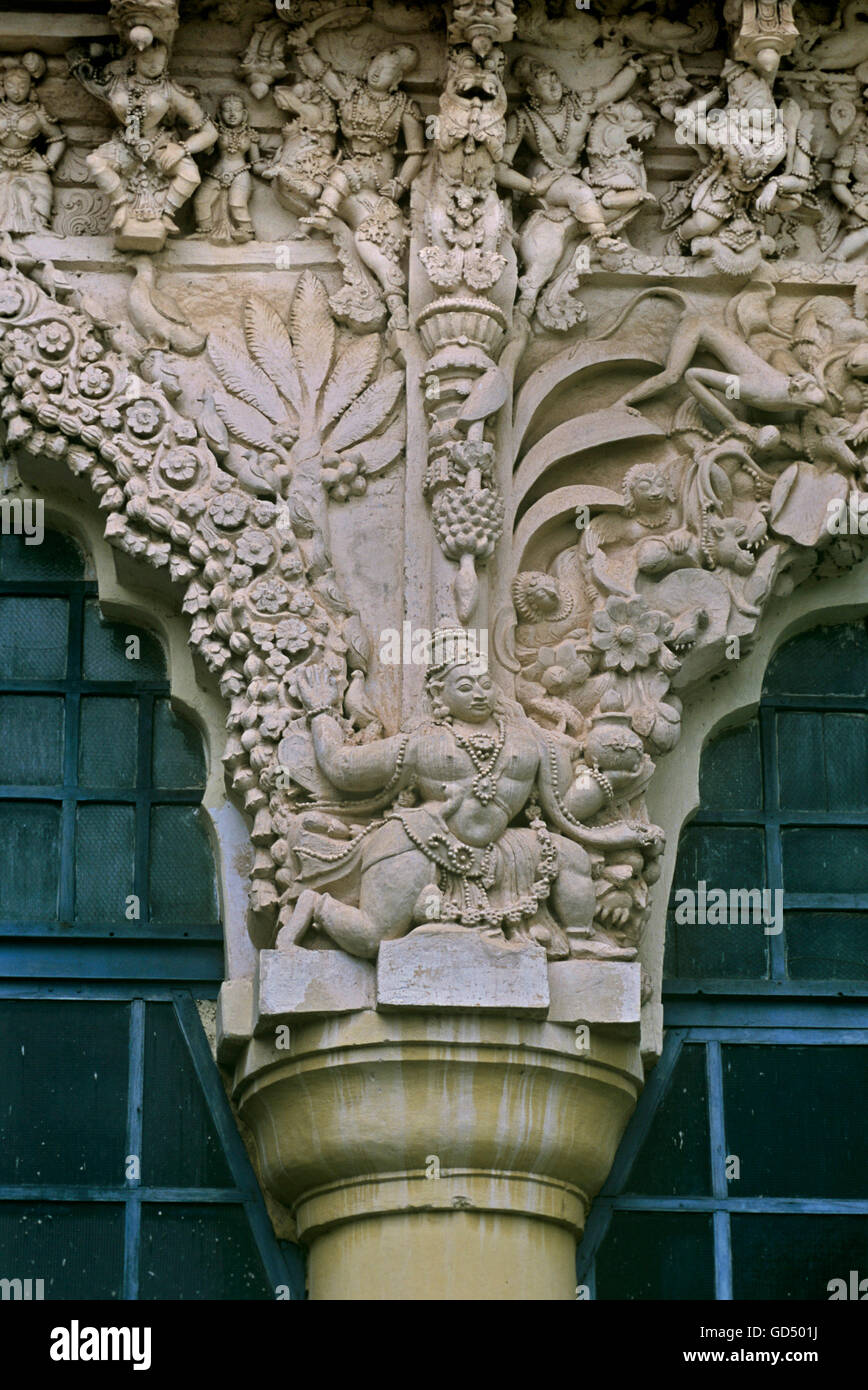 Pillar Inside Thanjavur , Art Gallery Stock Photo - Alamy
