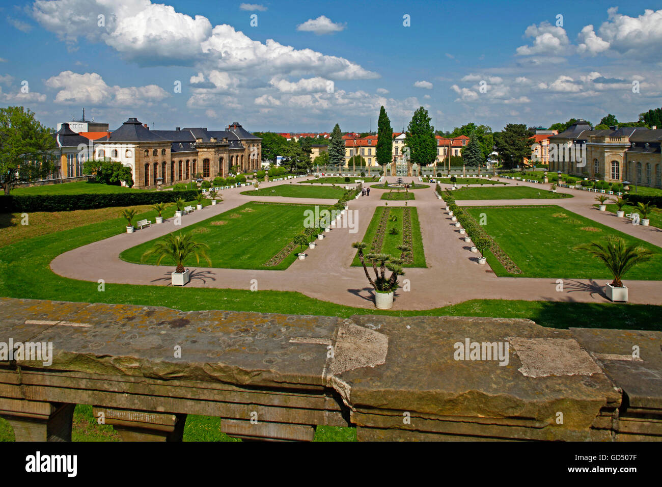 Baroque park of Friedenstein castle, Gotha, Thuringia, Germany Stock ...