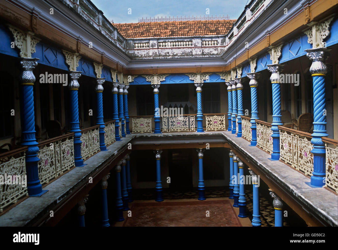 Chettinad Mansion , Kanadukathan Stock Photo - Alamy