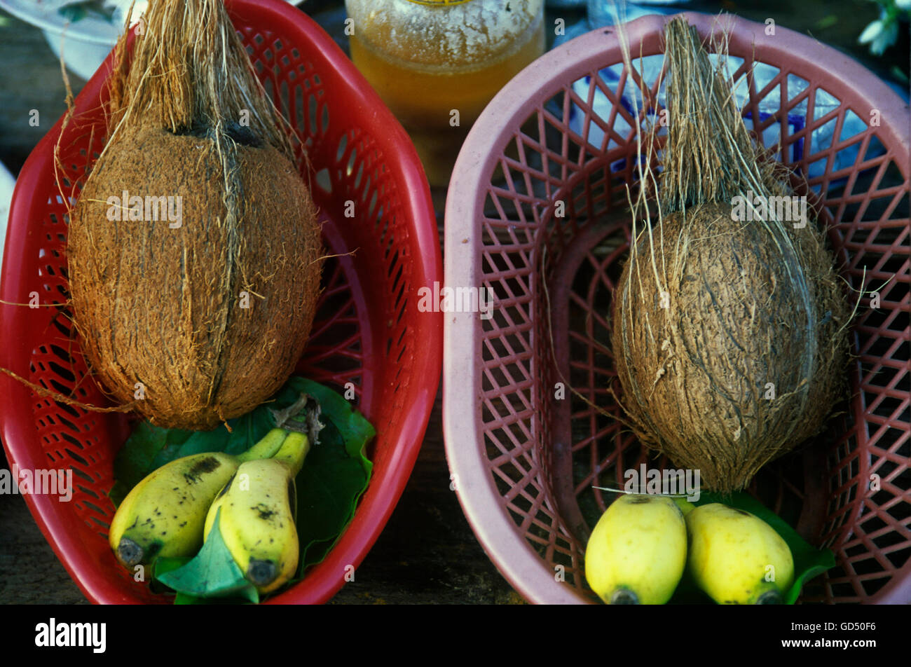 Banana & Coconut Offering For God Stock Photo - Alamy