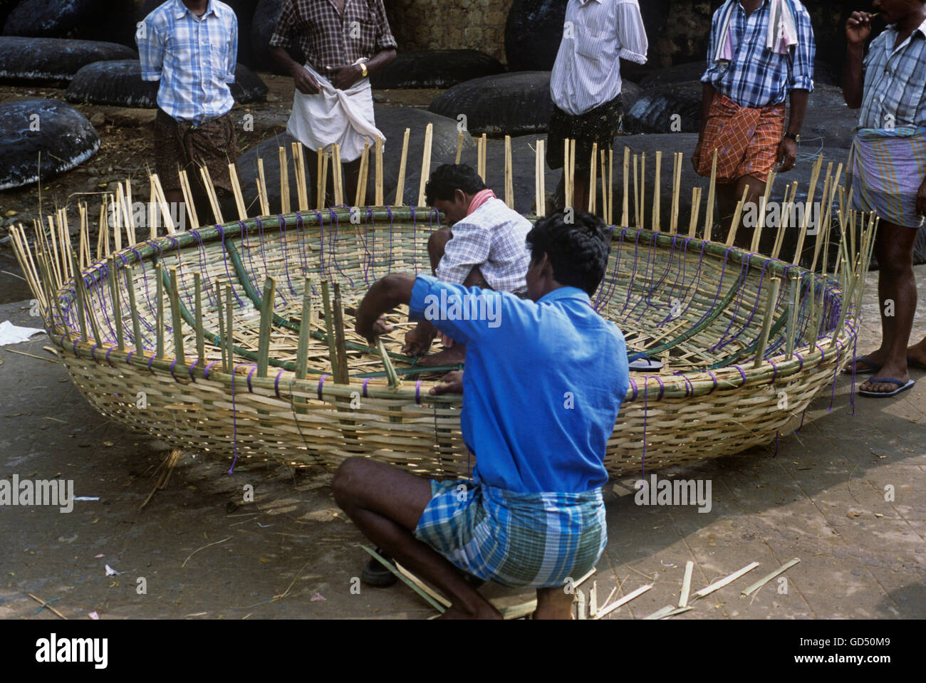Making of coracles Stock Photo - Alamy