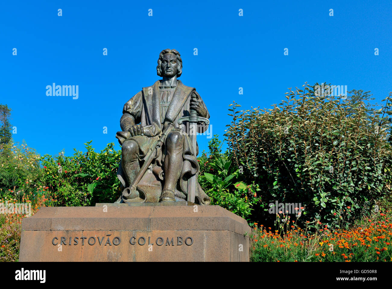 Christopher Columbus memorial, Santa Caterina Park, Funchal, Madeira ...