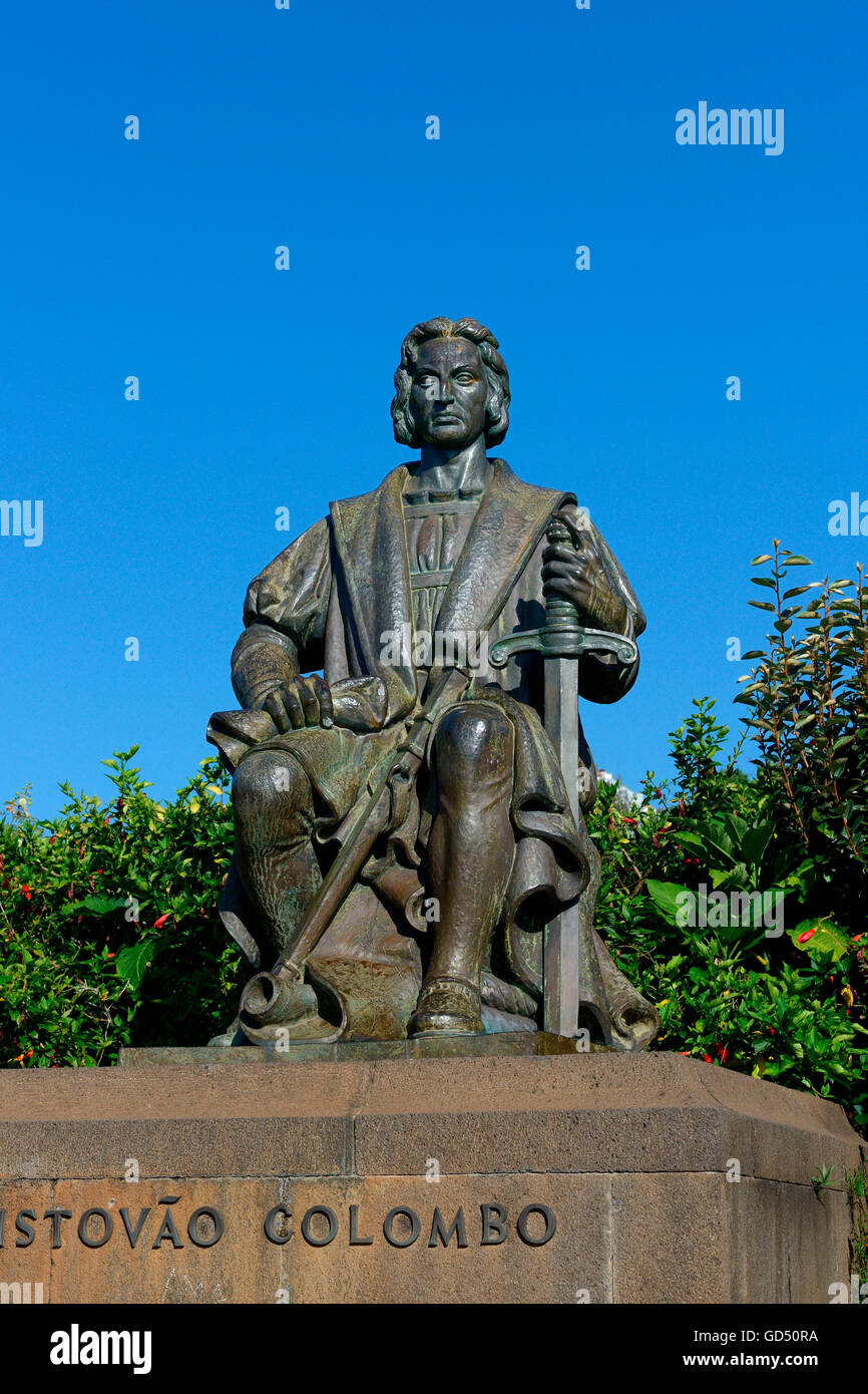 Christopher Columbus memorial, Santa Caterina Park, Funchal, Madeira ...