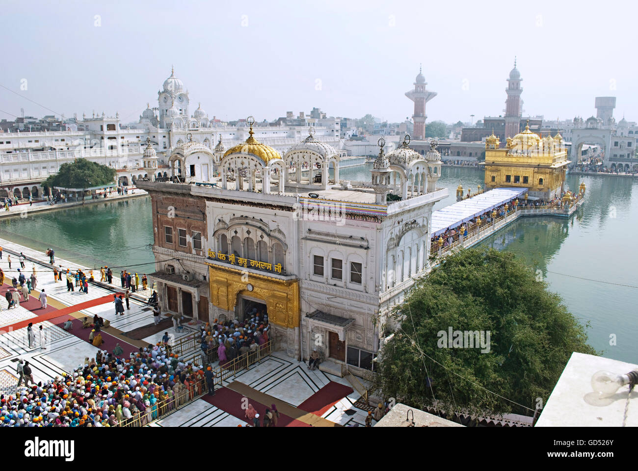 Aerial view sikh golden temple hi-res stock photography and images - Alamy