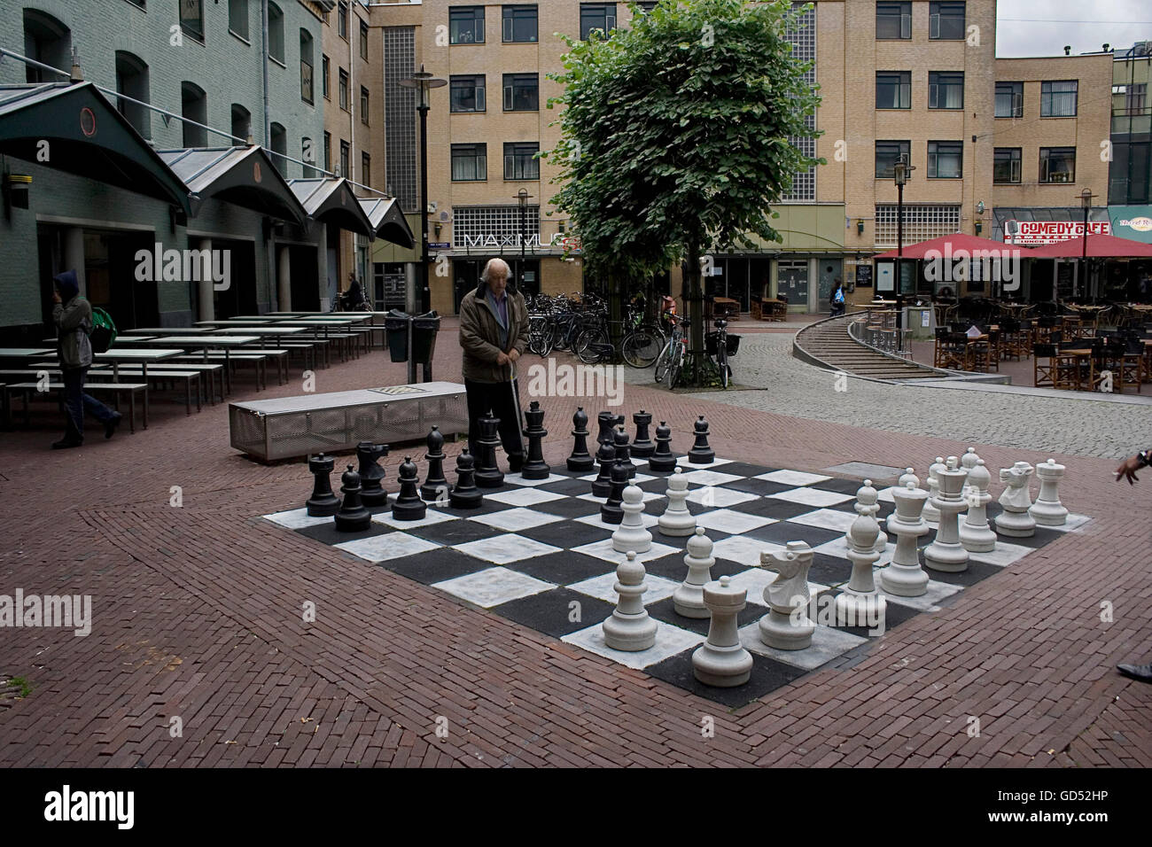 Chess board on the street Stock Photo - Alamy