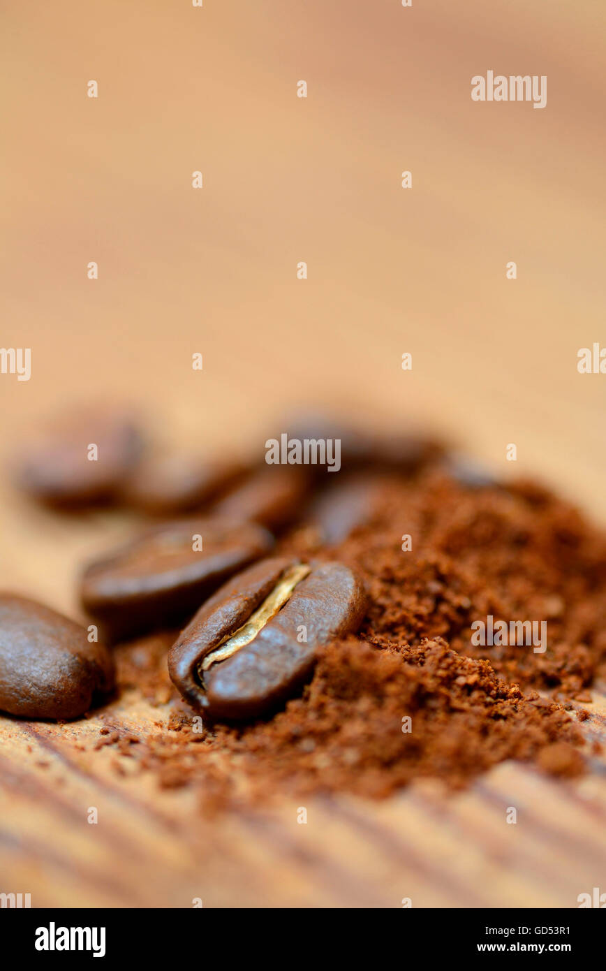 Ground coffee and coffee beans hi-res stock photography and images - Alamy