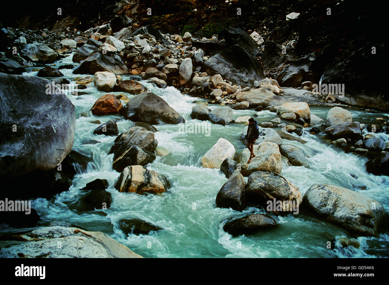 A tumultuous river in the hills Stock Photo - Alamy