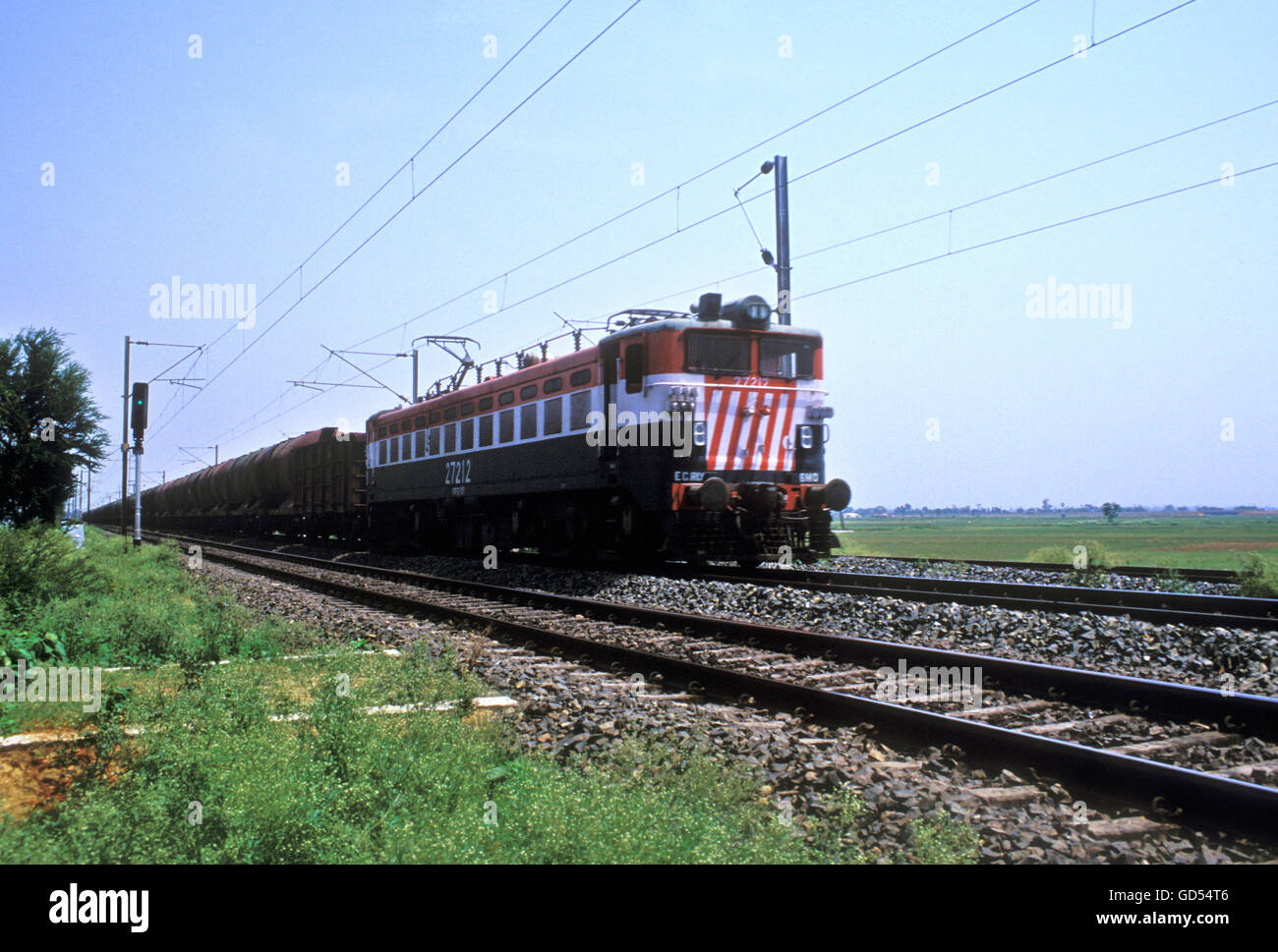 Indian railways goods train hi-res stock photography and images - Alamy
