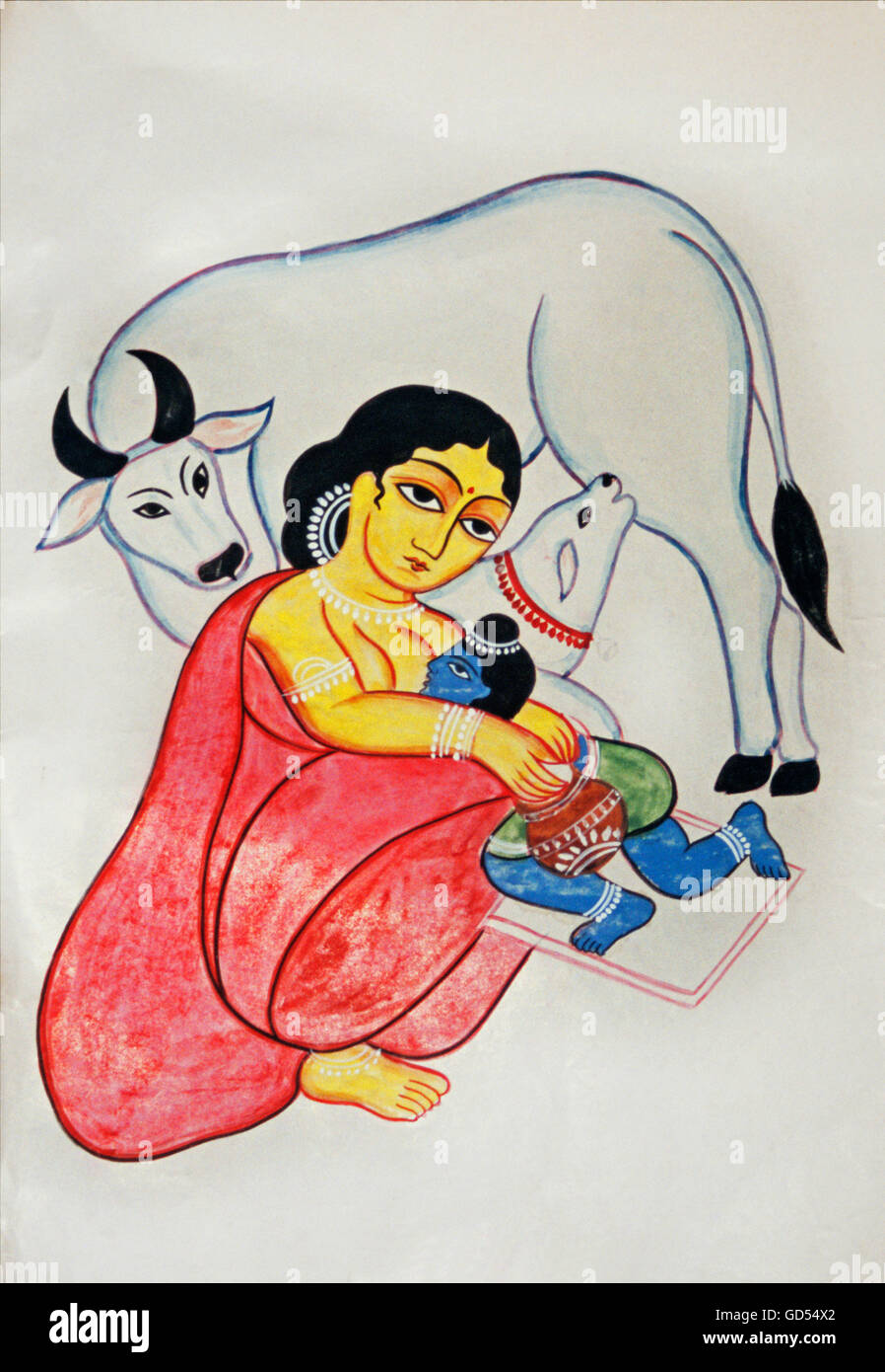 Kalighat painting hi-res stock photography and images - Alamy