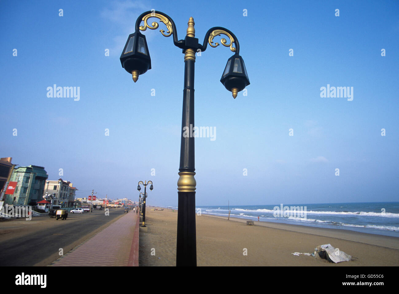 Lamp post at Puri sea beach Stock Photo - Alamy